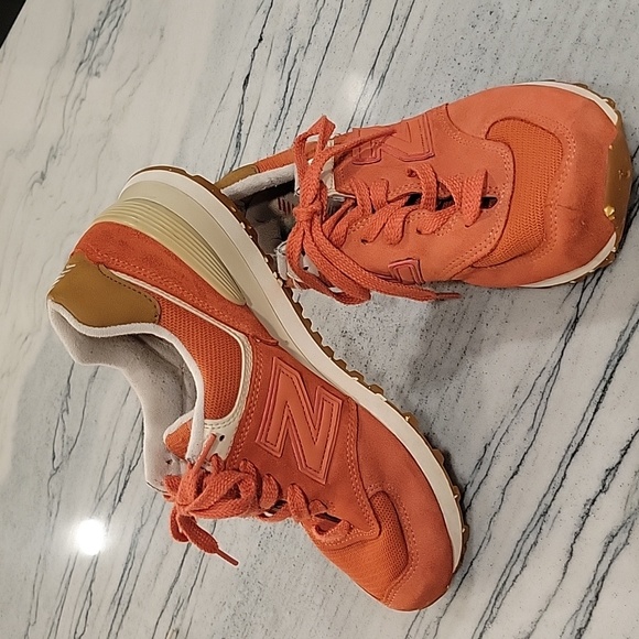 New Balance | Shoes | New Balance 574 Retro Orange Sneakers | Poshmark